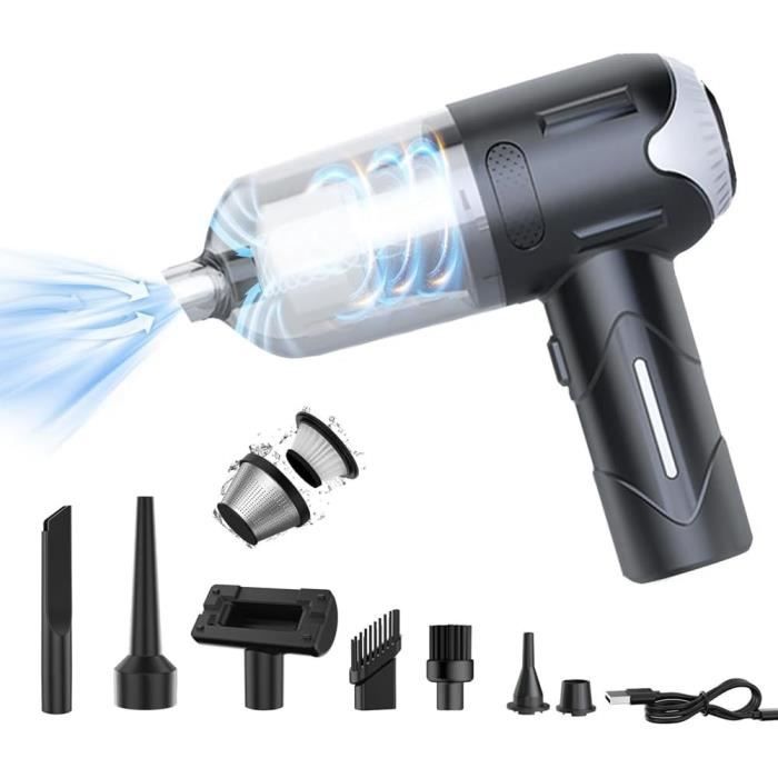 Ehskzjh Aspirateur À Main 3 En 1 Sans, 8 000 Pa, Mini Aspirateur ...