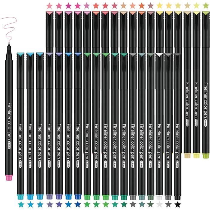 Stylos Feutre Pointe Fine Ensemble,AGOYUU Stylos Feutres 36 Couleurs ...
