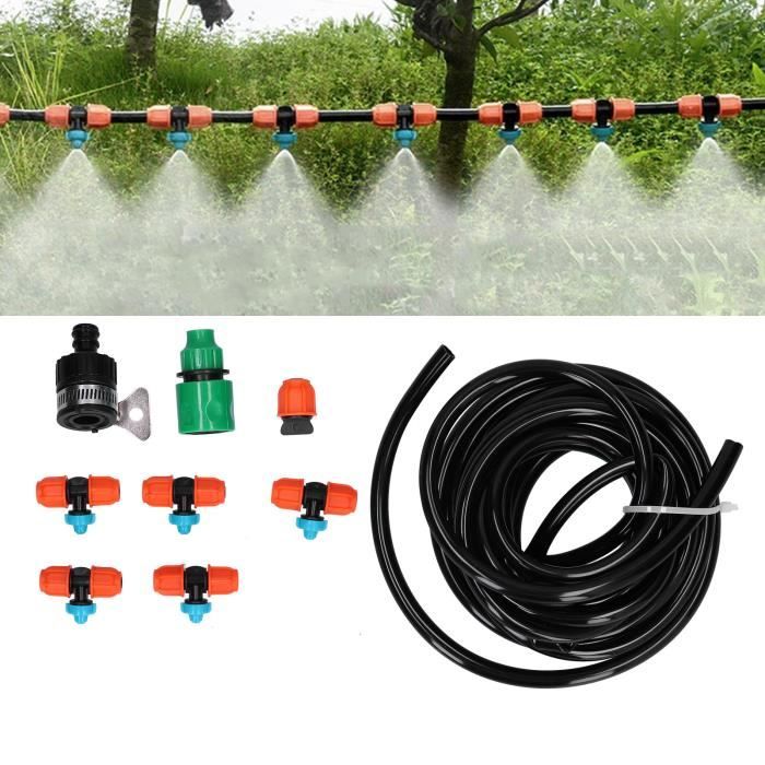 JIA Kit d'irrigation de jardin de 5 m 9/12 système d'arrosage automatique de buse de ...