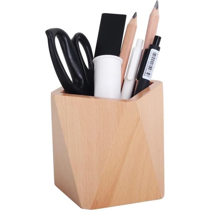 Pot À Crayons Pour Bureau, Pot À Stylos En Bois, Organiseur De Bureau ...