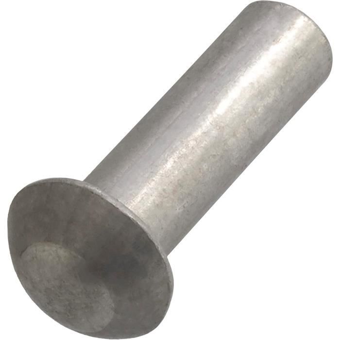 C62052 - Lot De 5 Rivets En Aluminium Ø8X25Mm À Tête Demi-Ronde Bombée ...