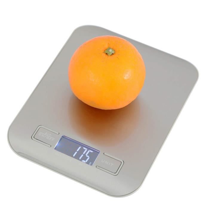 Balance De Cuisine Numérique 5Kg 11Lb, Balance Cuisine Électronique En Acier Inoxydable De ...