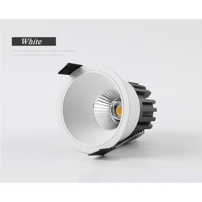 PLAFONNIER,White-7W Non Dimmable-6000K--Spot LED Lumineux Encastrable ...