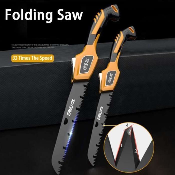 GTY12176-LAME DE SCIE,Scie à main pliante Portable, compacte, pour les arbres, le Camping, la ...