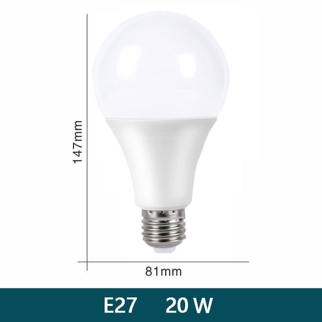 Ampoule,E27 20W-Warm White-AC220V--Ampoule LED pour Projecteur Chaud ou Blanc et Froid, Lampe de ...