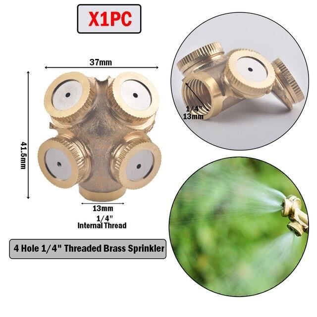 PULVERISATEUR,G--Buse de pulvérisation en laiton, 1 8 trous 1-4 "1-2" 3-4 ", Irrigation de ...