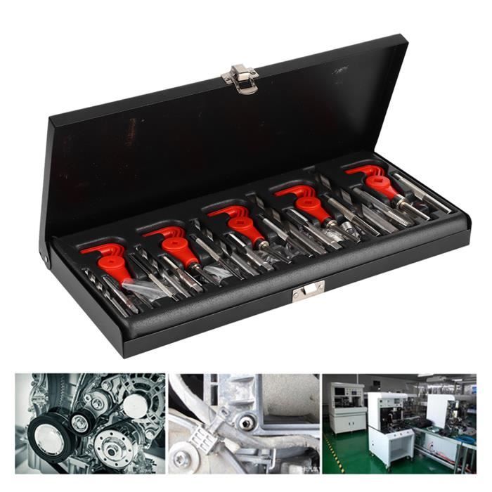 Kit de réparation de filetage, 131 pièces en acier inoxydable métrique ...