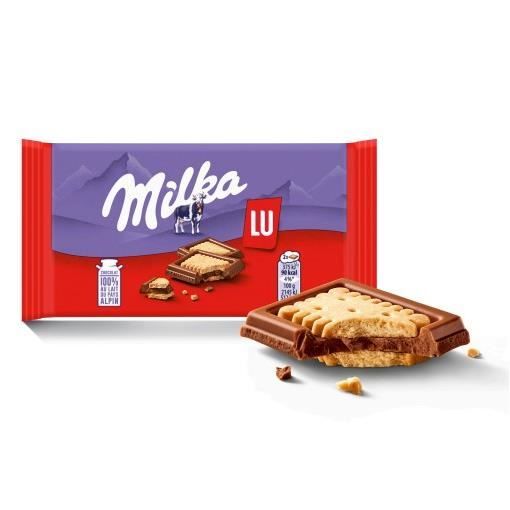 Milka LU Pocket - Présentoir de 20 Tablettes - Tablettes de Chocolat au ...