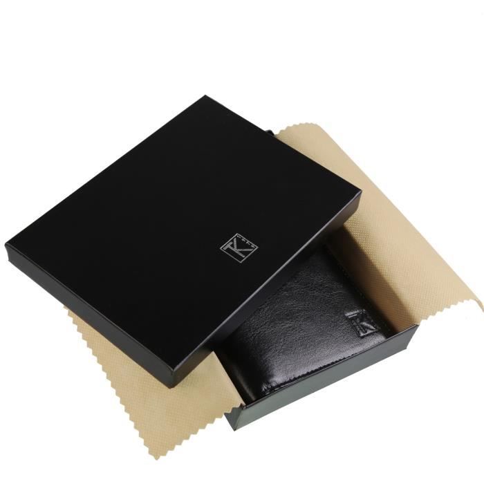 Pack cadeau portefeuille homme cuir noir TK1979 RFID - TK 1979 - TK01 ...