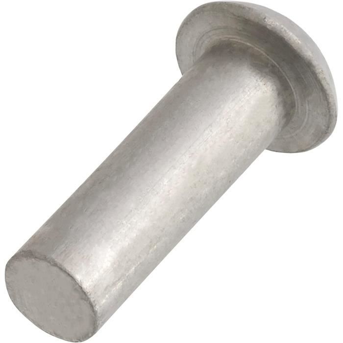 C62052 - Lot De 5 Rivets En Aluminium Ø8X25Mm À Tête Demi-Ronde Bombée ...