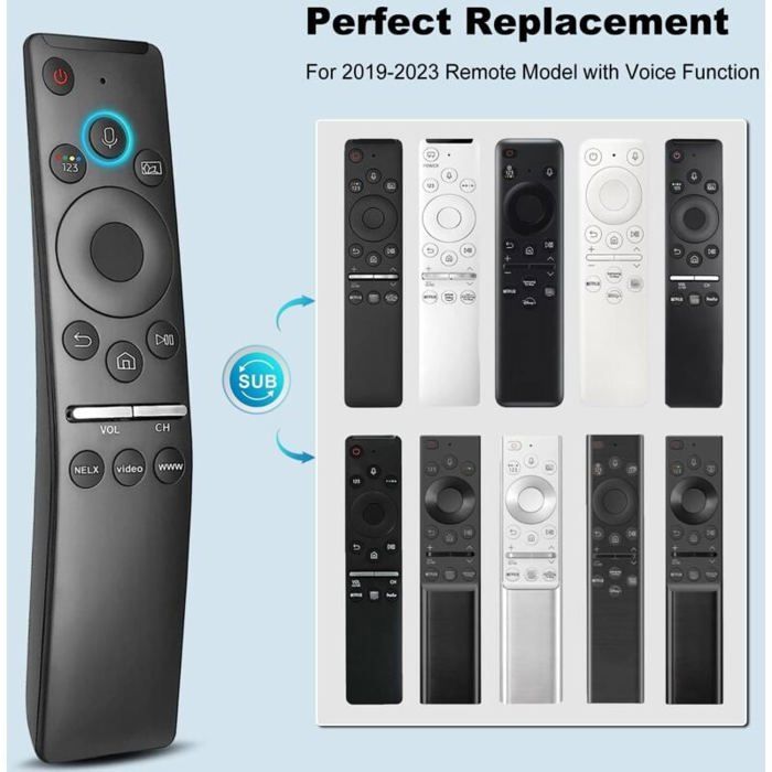 DRE-Télécommande vocale universelle 2 pièces compatible avec les ...