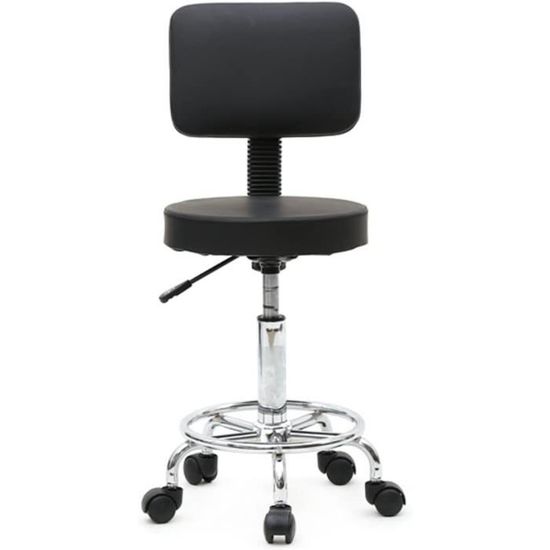WEYE-Tabouret de Bureau Tabouret à roulettes Professionnel avec Dossier ...