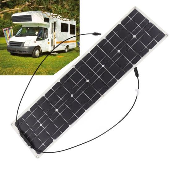 HURRISE kit de panneau solaire mono 50W Cellules Solaires en Silicium Monocristallin Kit de ...