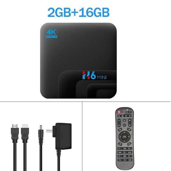 Boîtier Smart TV H6 Mini,Android 10.0,Allwinner H313,16 Go-2 Go,lecteur multimédia décodeur ...