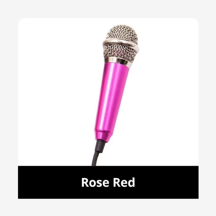 Rose rouge-Mini Microphone de Studio stéréo Portable, 3.5mm, KTV ...