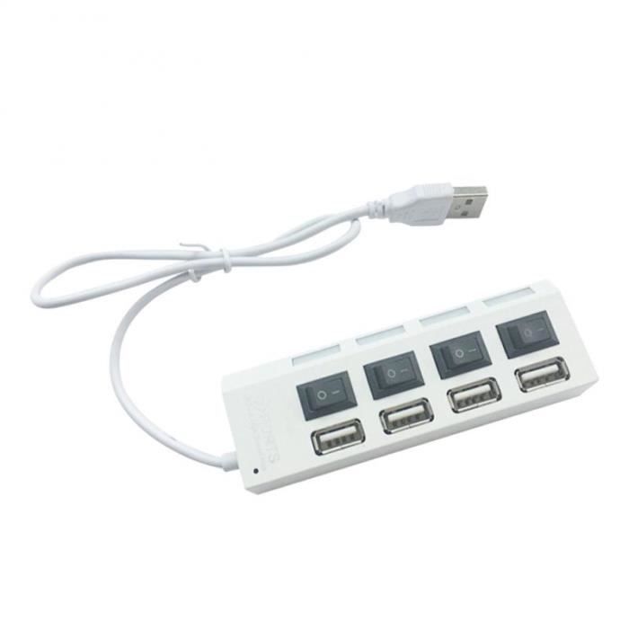 4 ports blanc - RYRA USB 2.0 Hub Hub USB 2.0 Multi Séparateur USB Hub ...