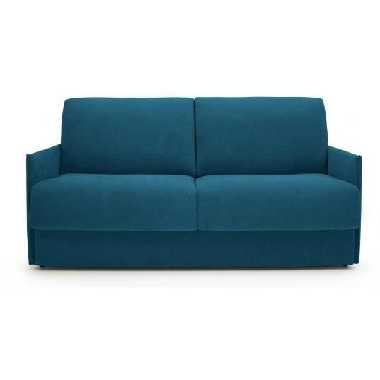 Canapé lit Dublin canapé convertible 3 places bleu 160 cm - Cdiscount ...