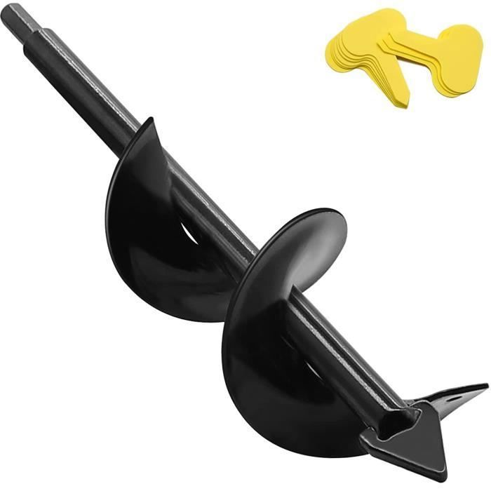 Foret hélicoïdal de jardinage - 8 x 30 cm - Tarière manuelle - Pour ...