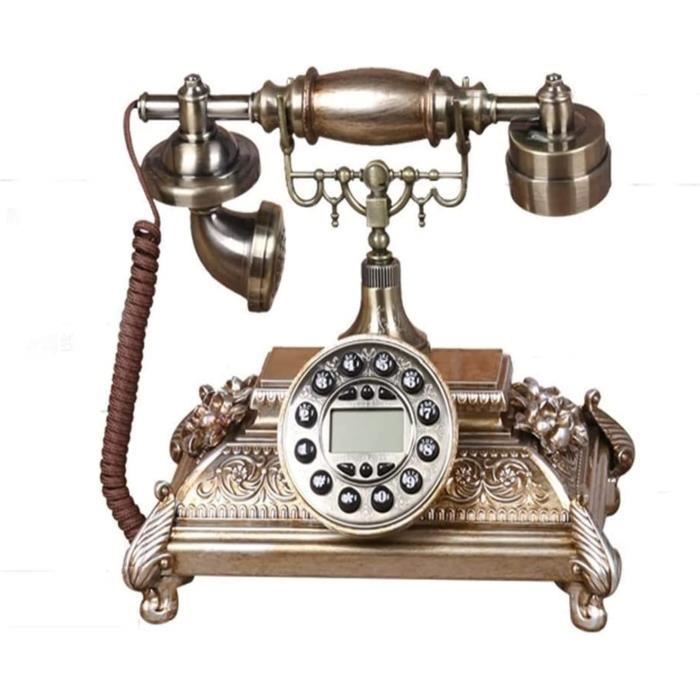 Téléphone fixe rotatif sans fil antique, téléphone fixe rétro tendance ...