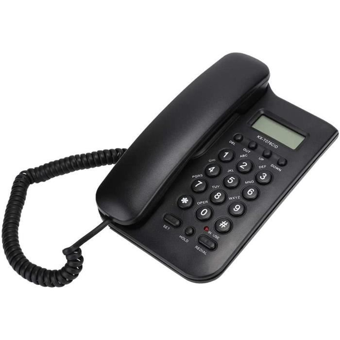 Téléphone Fixe, téléphone Filaire DTMF-FSK avec Affichage de l'identification de l'appelant ...