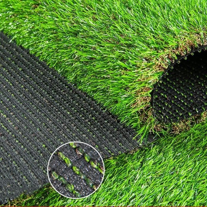 Le gazon artificiel pelouse gazon, des trous de drainage en caoutchouc souple BackingSynthetic ...