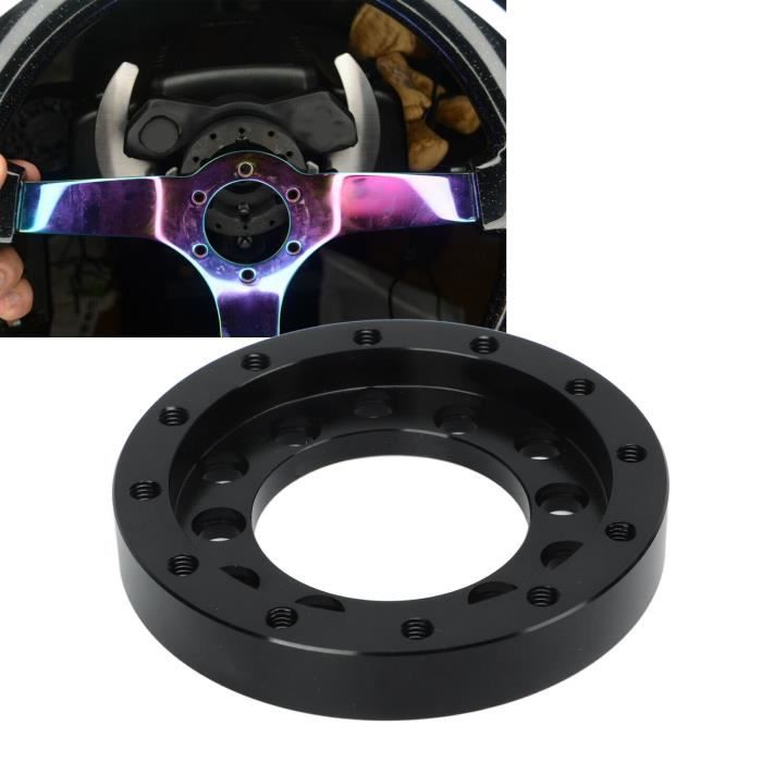 Dilwe Plaque d'adaptation de volant Car Steering Wheel Adapter Black ...