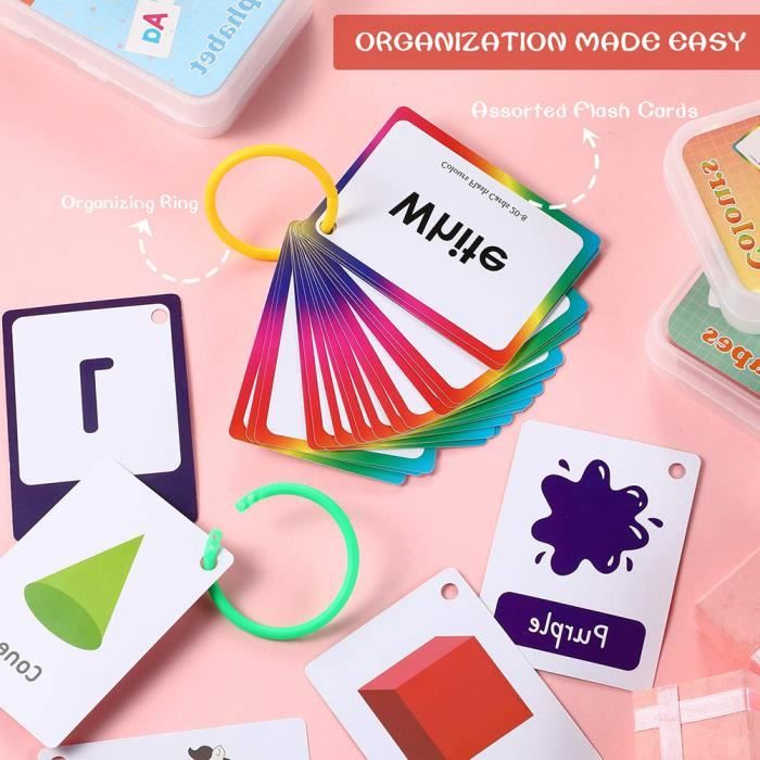 4 jeux de cartes Flash pour enfants, apprentissage précoce des chiffres ...