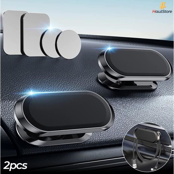 Support Téléphone Voiture Magnétique 360° Rotation, Compatible Tous ...