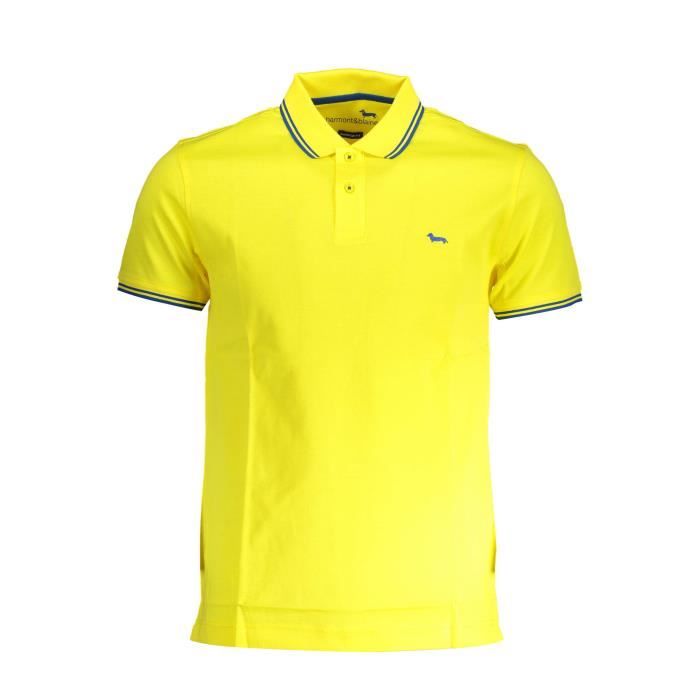 Polo Homme - HARMONT & BLAINE - Slim - Jaune - Col polo Jaune ...