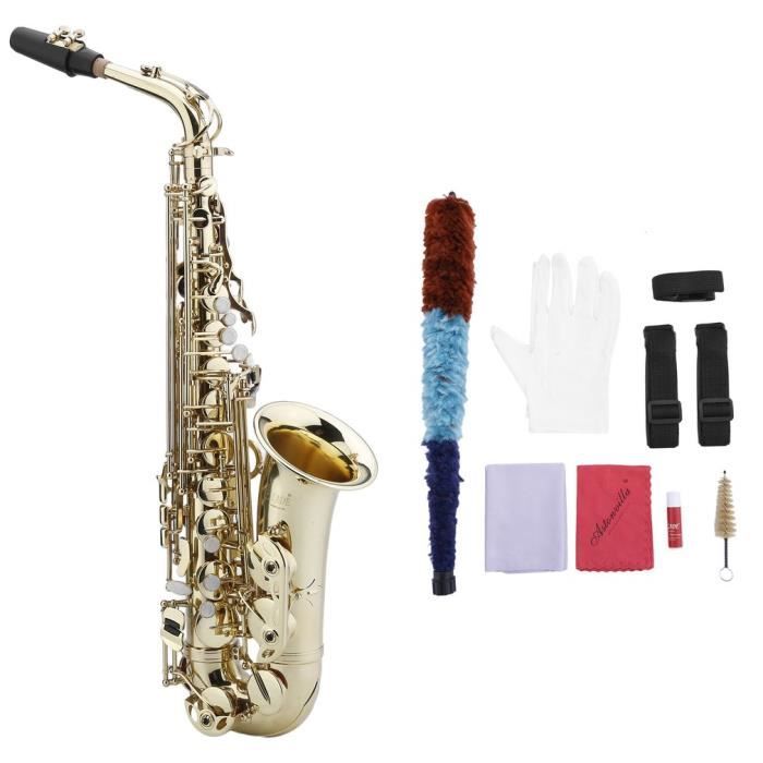 Doré - Saxophone Alto Mib avec boîte de transport Haute Performance Sax ...