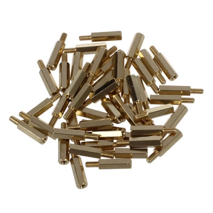 50 x 15mm de longueur M3 Male vers M3 Femelle Vis cylindrique ...