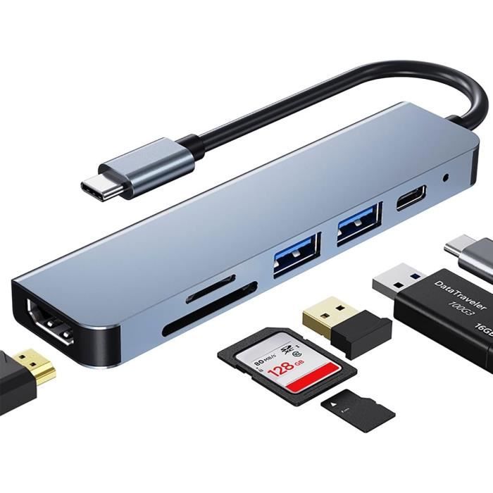 Hub USB C, Adaptateur USB C multiport pour MacBook Pro, Hub USB C à ...
