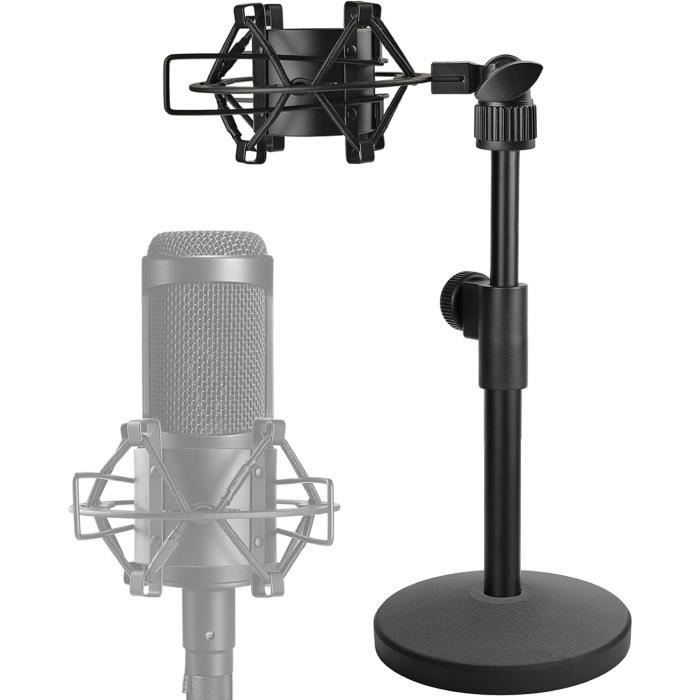 Support De Microphone Avec Shock Mount, Métal Support De Micro E Table ...