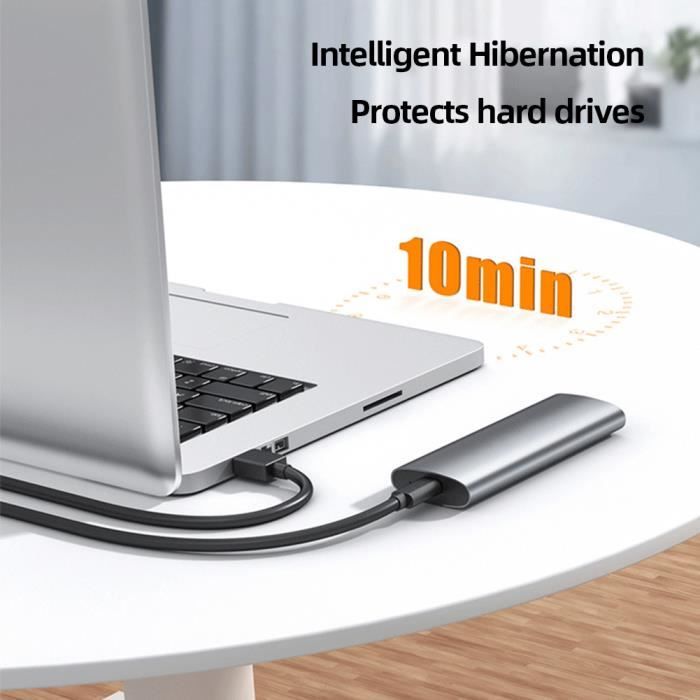 USB - Type C - Boîtier M2 NVMe SSD 10Gbps HDD Box, M.2 NVcloser SSD ...