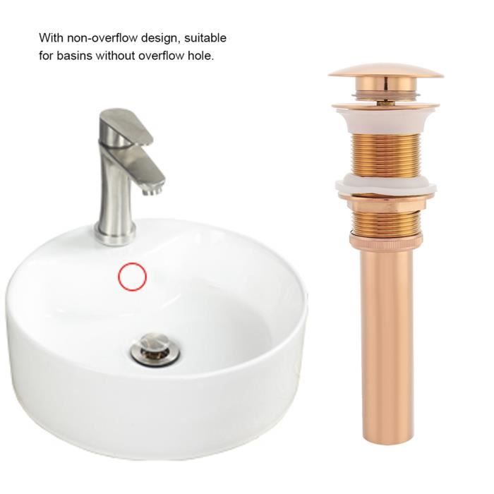 Fdit Bonde escamotable G1 1/4" Lavabo de salle de bain en laiton Pop Up ...
