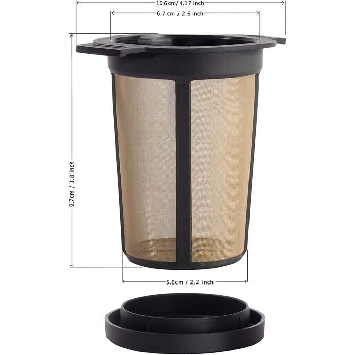 Finum 4216000 Infuseur à Thé L Acier Inox Noir155 - Cdiscount Maison