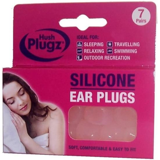 7 paires de bouchons d'oreilles Plugz en silicone par Hush[334 ...