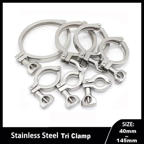 Collier de serrage,Tri Clamp SUS 304 raccord de tuyau sanitaire pour ...