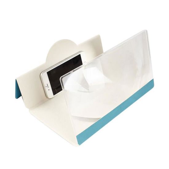 Ecran smartphone,Amplificateur d'écran de 8 pouces, étui en cuir ...