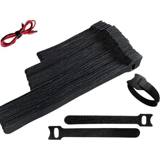 120X (10-20Cm) Attache Cable En Nylon Réutilisable, 3 Tailles, Reglable ...