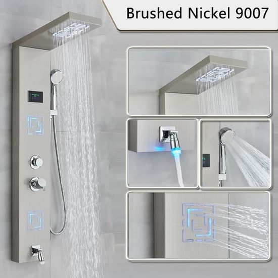 JULLYBATHEVY Colonne de Douche LED - à Jet de Massage SPA Murale - avec ...