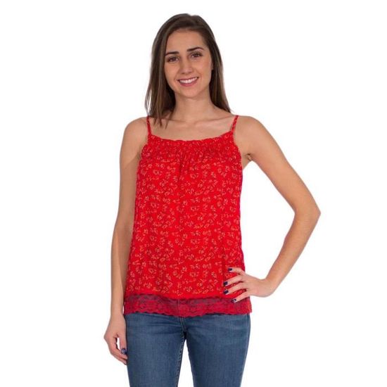 Blouse femme imprimé et dentelle Coline Corail - Cdiscount Prêt-à-Porter