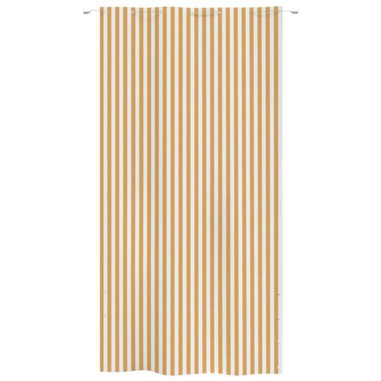 ZJCHAO Écran de balcon Jaune et blanc 140x240 cm Tissu Oxford ...