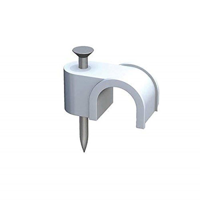 Agrafe Fischer - Cables fixes Gc 8 blancs pour fixation de cables ronds ...