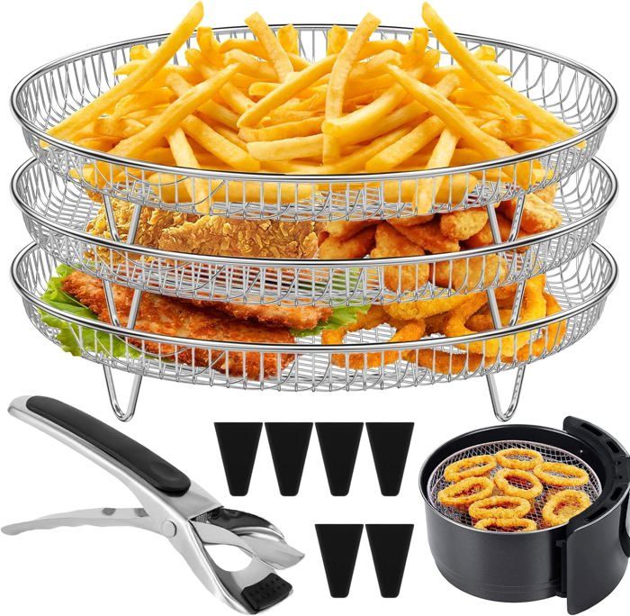 Support rond pour friteuse à air comprimé à 3 couches avec 6 pieds ...