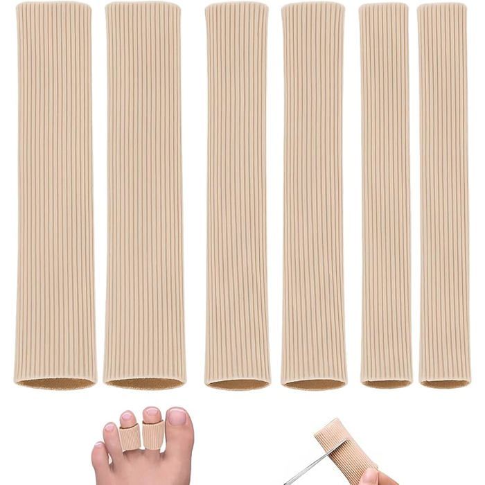 Tube Orteil, 6 Pièces Pansement Orteil 3 Taille Découpable Bandage de ...