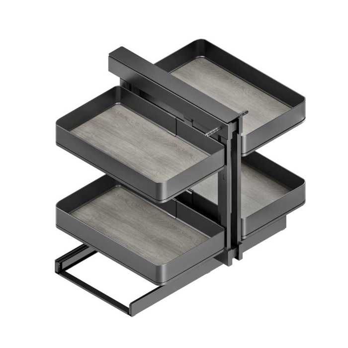 Meuble d'angle extractible Emuca Harmony 8383435 anthracite - Cdiscount ...