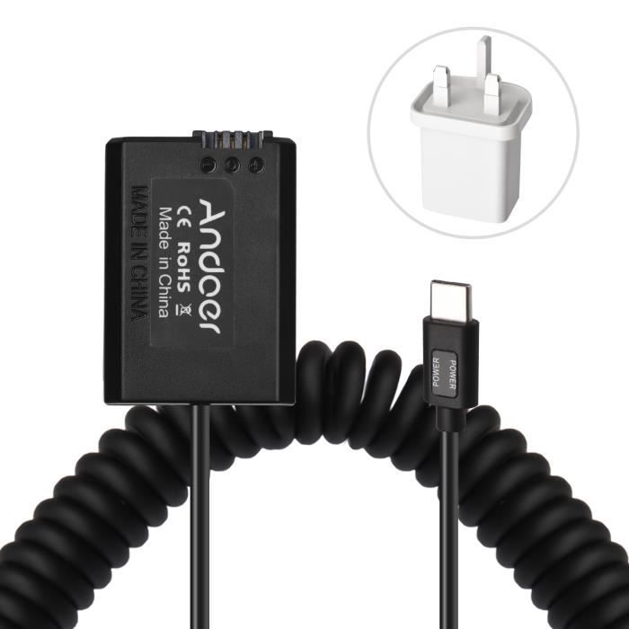 UE Andoer Type C NP FW50 Dummy Battery DC Coupler 20W PD Adapter for ...