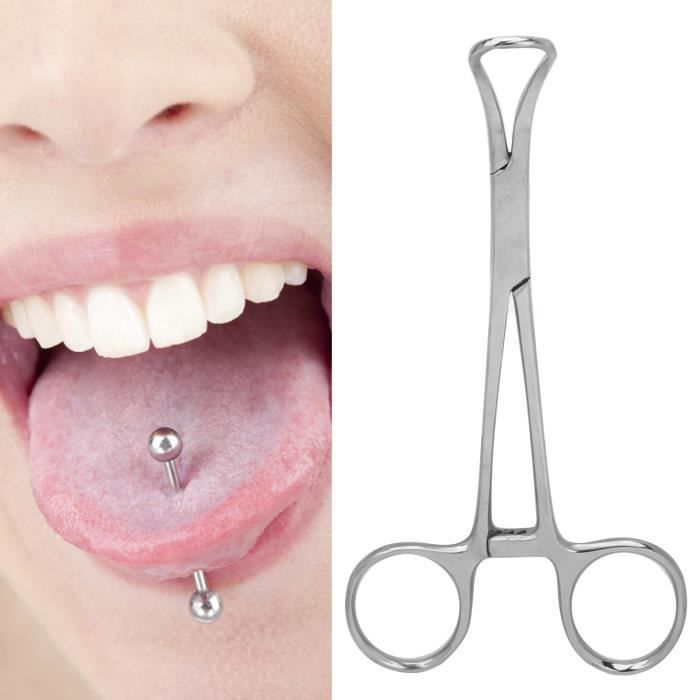 Atyhao Pinces à percer la langue Pince Piercing Langue Acier Inoxydable ...