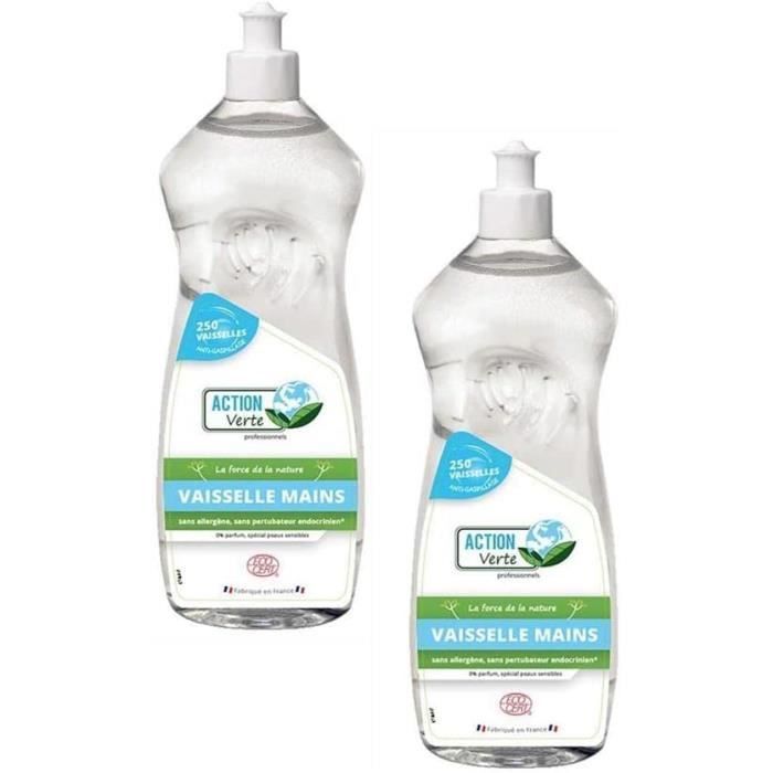 Lot De 2 Flacons 1L Liquide Vaisselle Main Ecocert[H1172] - Cdiscount Electroménager
